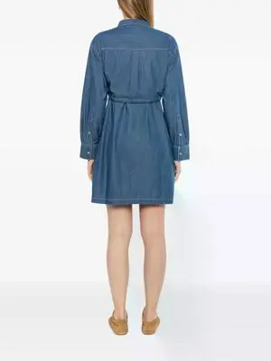AGNES B. Logo-patch Shirt Dress