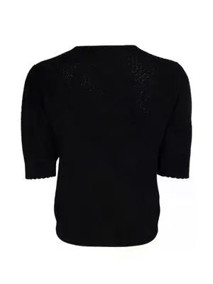 FRAME Gathered Honeycomb-knit Sweater