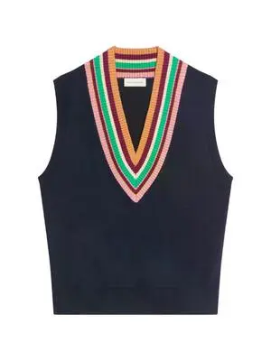 Dries Van Noten V-neck Wool Top