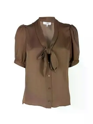 FRAME Sonnet Tie-neck Shirt