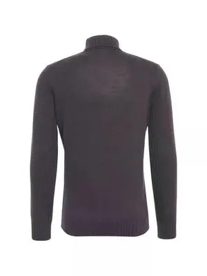 KANGRA Roll-neck Knitted Sweater - Brown