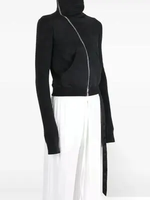 Rick Owens Mountain Sweat Asymmetric Zip-up Sweatshirt