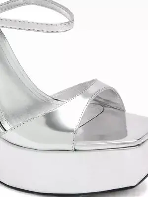 Schutz Metallic Platform Sandals