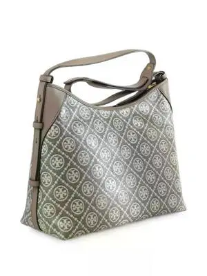 Tory Burch T Monogram Coated Jacquard Messenger Bag