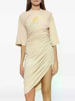 DIESEL® D-virta Ruched Logo-print Dress