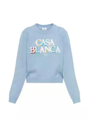 Casablanca Embroidered Logo Knit Sweater