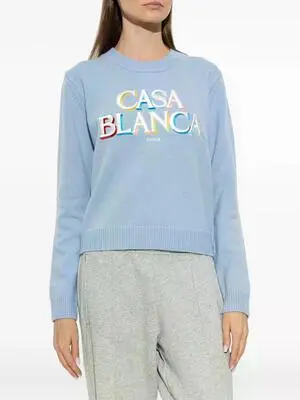 Casablanca Embroidered Logo Knit Sweater