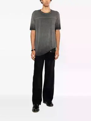 THOM KROM Cold-dye Seam-detail T-shirt - Grey