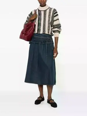FORTE_FORTE Jacquard-knit Sweater