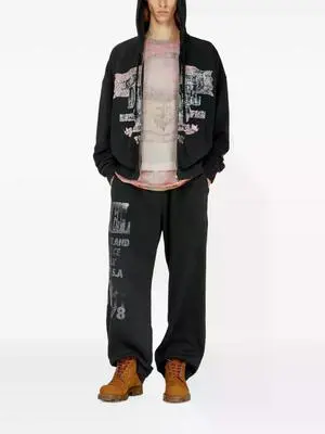 DIESEL® Cotton Graphic Print Full Zip Hoodie