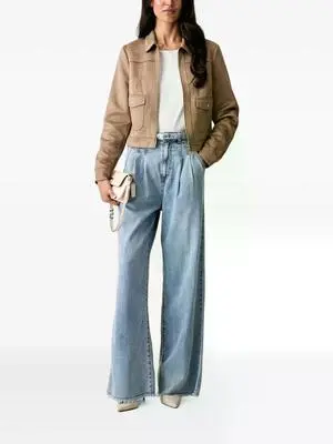 MORGAN Belted Pleated Jeans