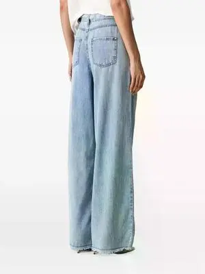 MORGAN Belted Pleated Jeans