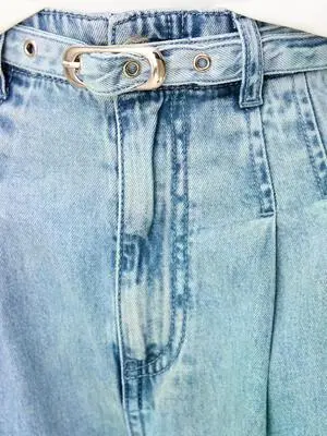 MORGAN Belted Pleated Jeans