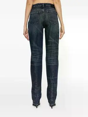 DIESEL® D-heel-fsj1 Washed-effect Logo-patch Jeans