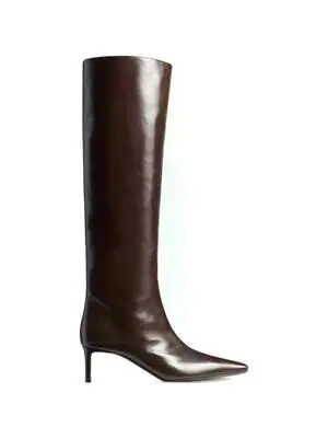 Khaite Ona Knee-high Leather Boots - Brown