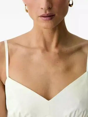 MORGAN Smocked Tie-back Midi Dress