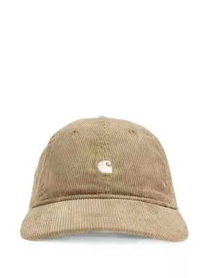 Carhartt Work In Progress Harlem Logo-embroidered Corduroy Cap - Neutrals