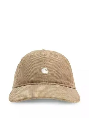 Carhartt Work In Progress Harlem Logo-embroidered Corduroy Cap - Neutrals
