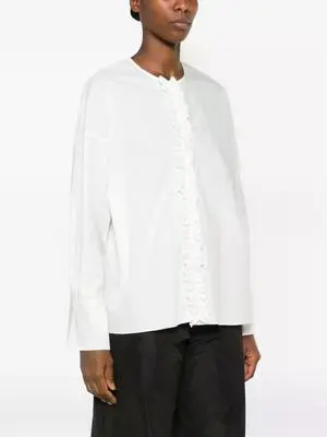 SUSANNE BOMMER Ruffled-trim Long-sleeve Shirt