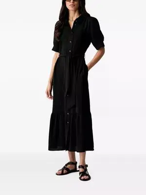MORGAN Belted Tiered Midi Dress
