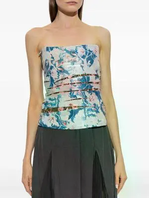 DIESEL® Floral Print Strapless Top