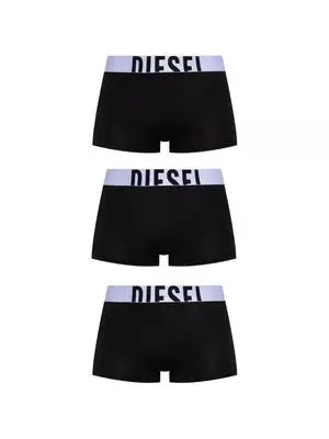 DIESEL® Three-pack Boxer Briefs In Stretch Cotton - Black