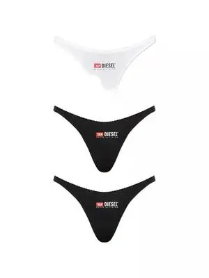 DIESEL® Three-pack Of Stretch Cotton Thongs With Logo