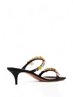 Amina Muaddi Vittoria Floral-embellished Sandals