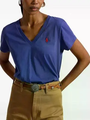 Polo Ralph Lauren Embroidered Pony V-neck T-shirt - Blue