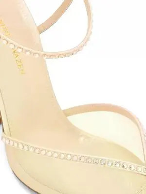 ANDREA WAZEN Katy Crystal-embellished Mesh Sandals