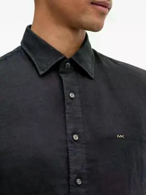 Michael Kors Logo-embroidered Long-sleeved Shirt