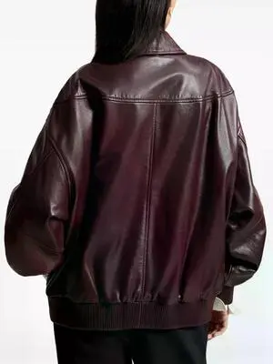 Polo Ralph Lauren Leather Bubble Zip Jacket