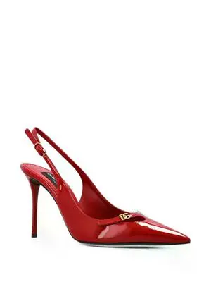 Dolce & Gabbana Logo-plaque Slingback Pumps
