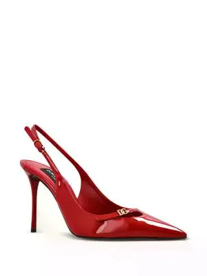 Dolce & Gabbana Logo-plaque Slingback Pumps
