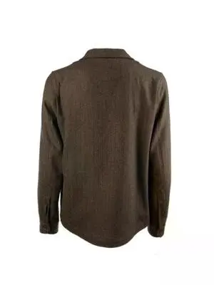MYTHS Herringbone-pattern Button-down Jacket