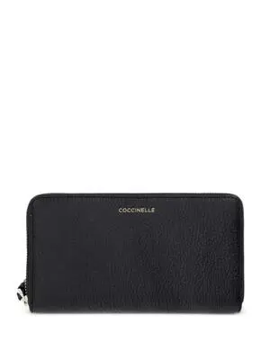 COCCINELLE Grained Leather Wallet - Black