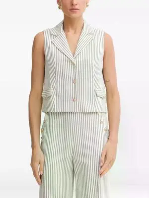 MORGAN Striped Sleeveless Waistcoat