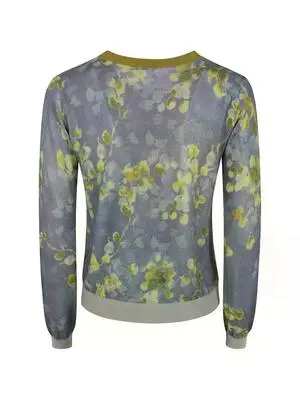 IN BED WITH YOU Floral-print Wool Cardigan