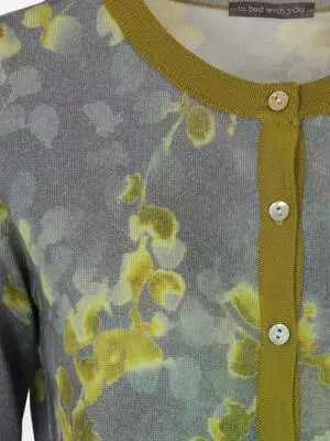 IN BED WITH YOU Floral-print Wool Cardigan