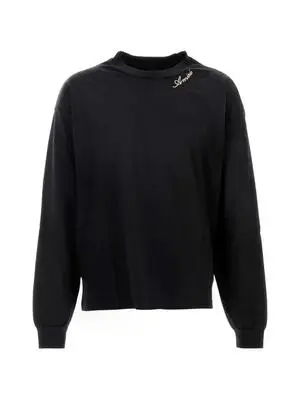 Amiri Logo-embroidered Long-sleeved Cotton T-shirt
