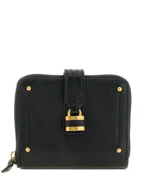 Chloé Paddington Padlock Leather Wallet - Black