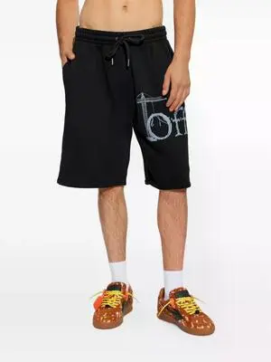 Off-White Logo-print Cotton Shorts