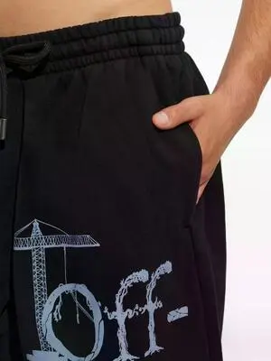 Off-White Logo-print Cotton Shorts