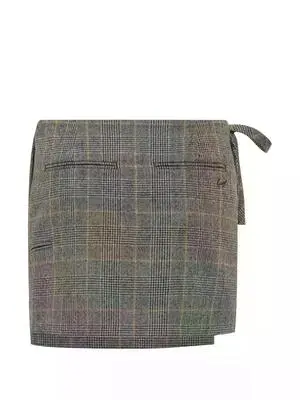 Kenzo Check Wrap Mini Skirt
