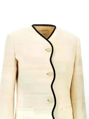 Valentino Garavani Jacket In Silk Linen Canvas