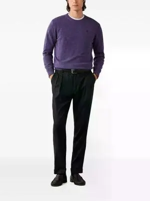 HACKETT LONDON Lambswool Crew-neck Sweater - Purple