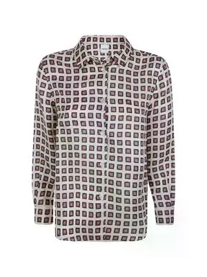 Aspesi Geometric Print Long-sleeve Shirt