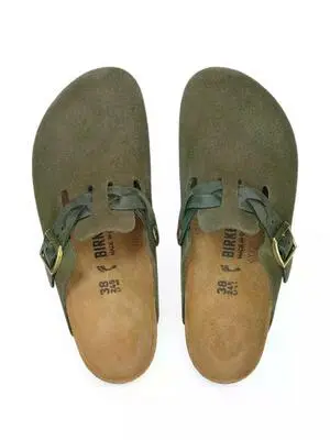 BIRKENSTOCK Boston Braided Buckled-strap Mules