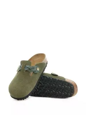 BIRKENSTOCK Boston Braided Buckled-strap Mules