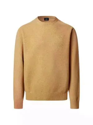 HACKETT LONDON Lambswool Crew-neck Knit - Neutrals